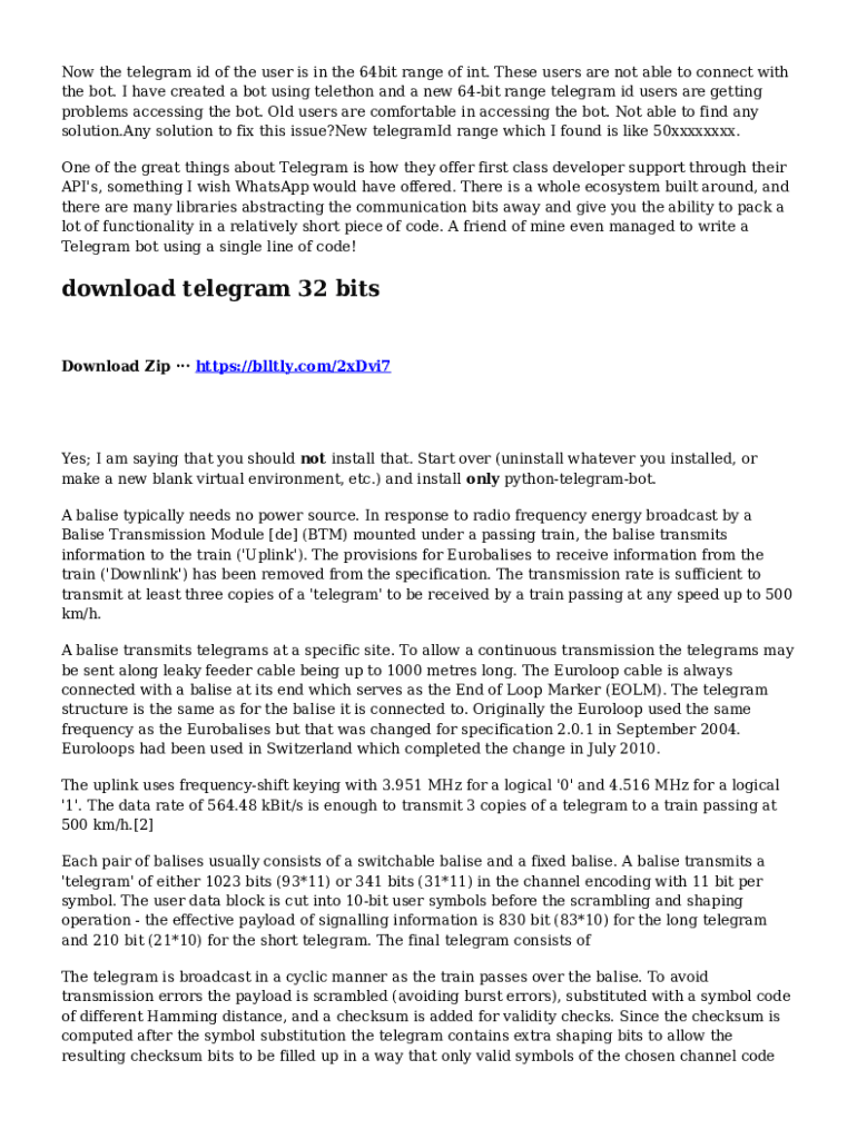 Fillable Online Can't find any Telegram Chat ID Fax Email Print - pdfFiller