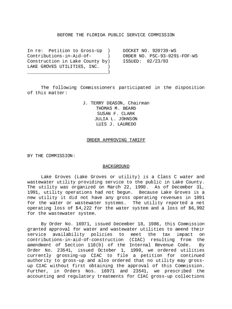 Petition for Continuation of Gross-Up of Contributions-in- ... Doc Template | pdfFiller