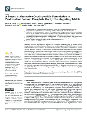 Fillable Online A Potential Alternative Orodispersible Formulation to ...