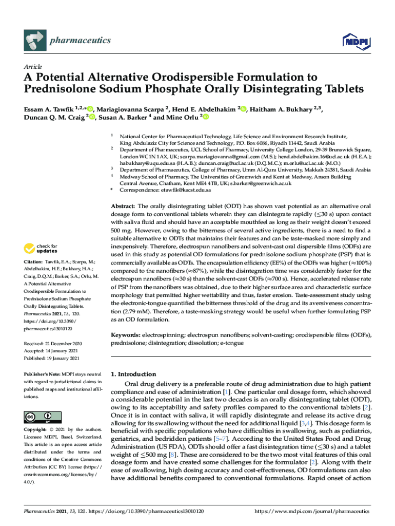Fillable Online A Potential Alternative Orodispersible Formulation to ...
