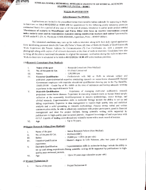 Fillable Online Recruitment notice Applications from suitable ...