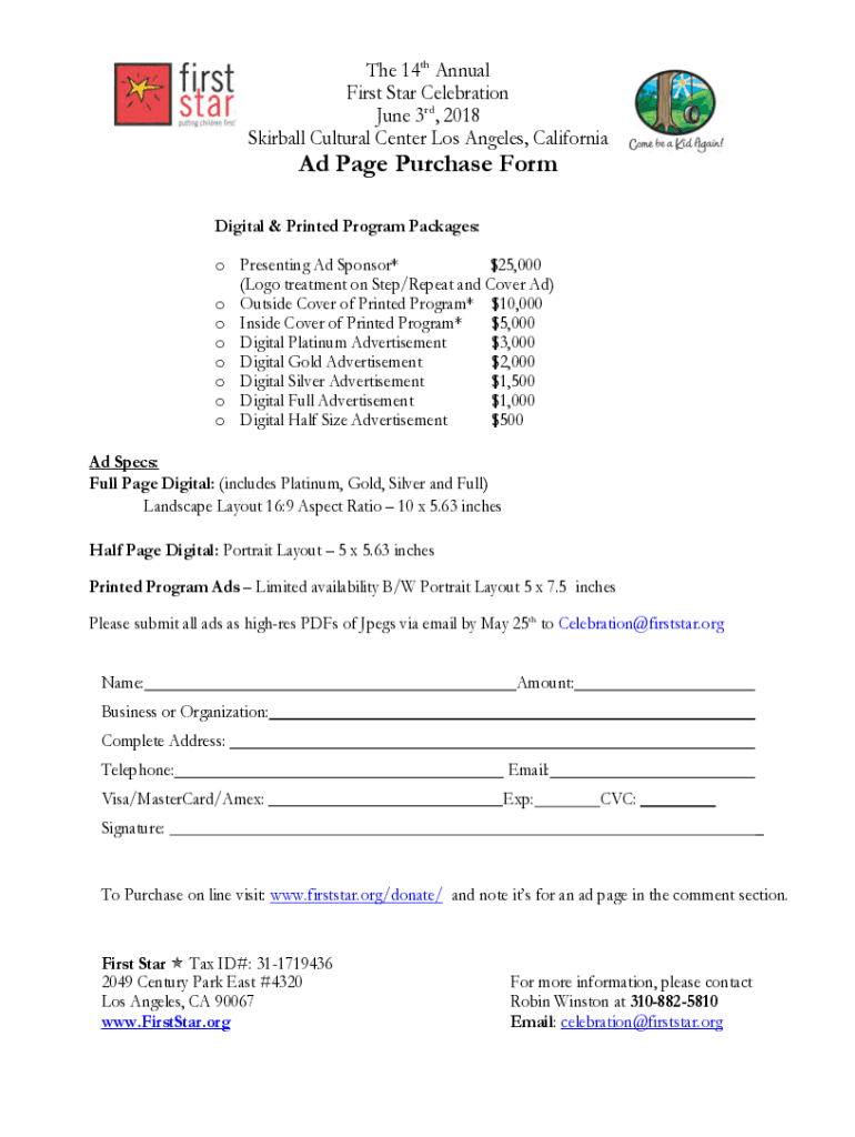 Fillable Online Sponsorship & Ticket Purchase Form Fax Email Print ...