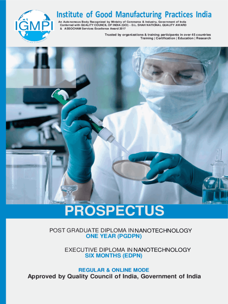 Fillable Online Fillable Online IGMPI: Institute of Good Manufacturing ...