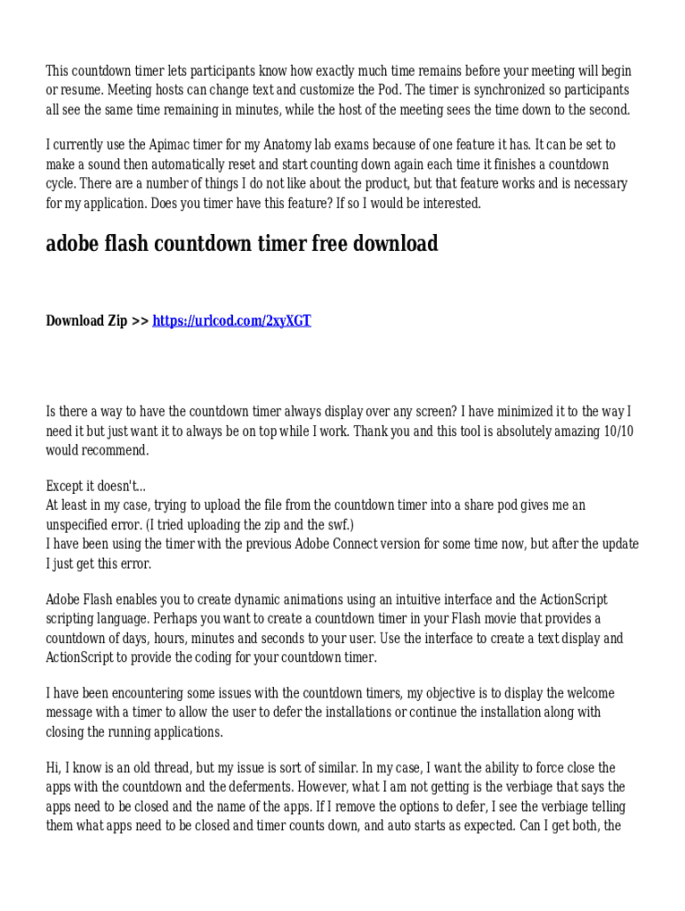 Fillable Online How to Add a Countdown Timer to Zoom (OBS & Ecamm) Fax ...