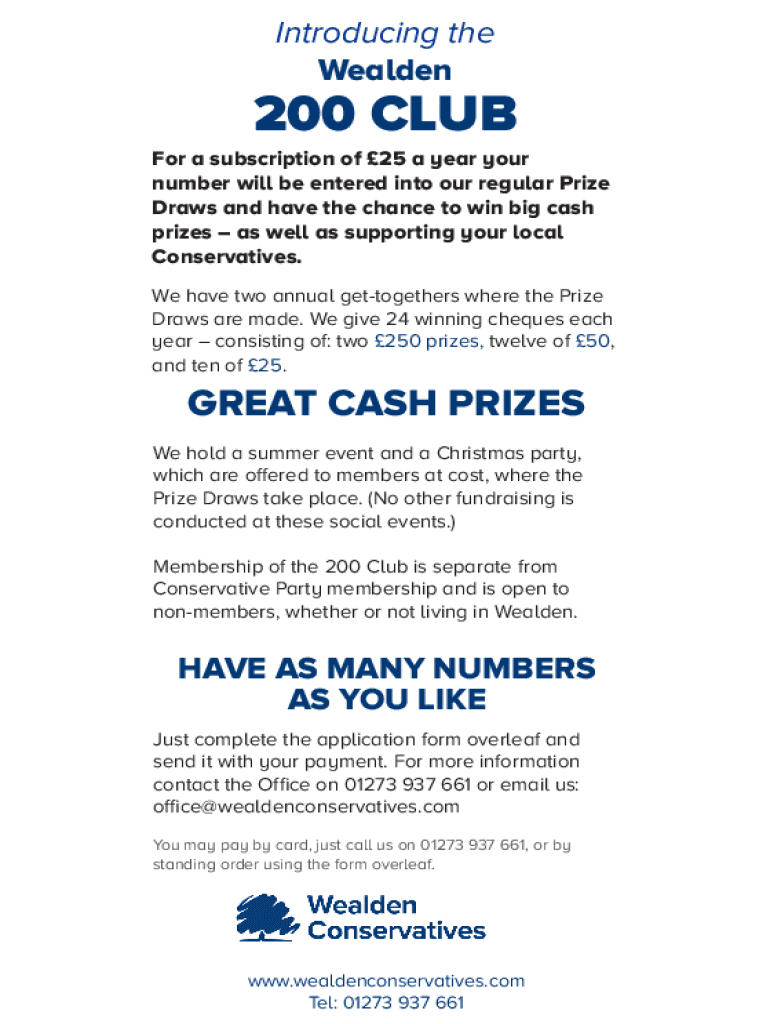 Fillable Online The Big Welcome Prize Draw: how to enter and what you ...