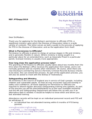 PTO-letter-and-application--2019 ... - Diocese of Gloucester Doc ...