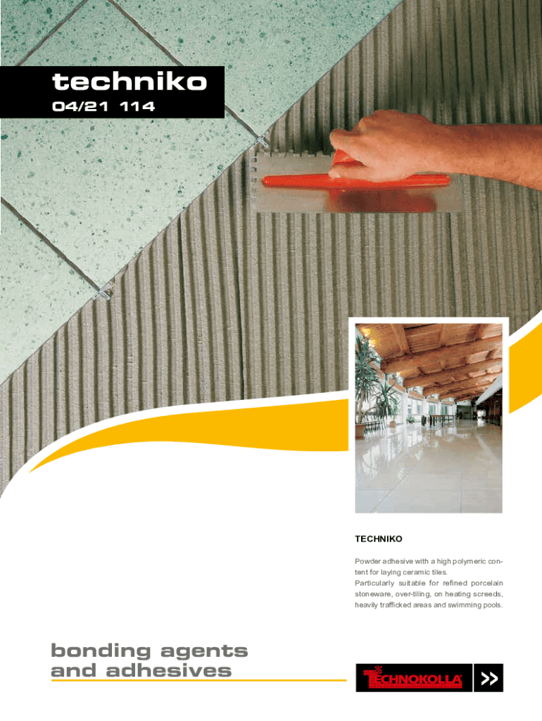 Fillable Online selection-chart-of-adhesives-for-ceramic-tiles-and ...