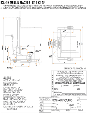 Fillable Online Vestil RT-S-62-AF Rough Terrain Stacker - Industrial ...