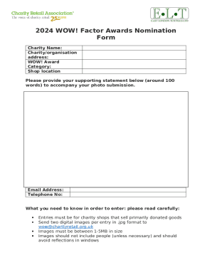 Charity Retail Association 2018 WOW! Factor Awards Nomination . Charity Retail Association 2018 ...