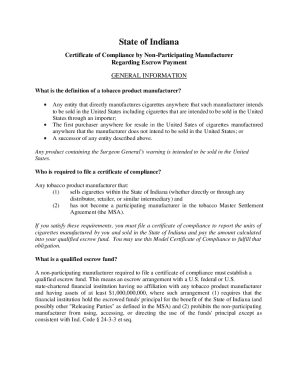 Fillable Online Model Certificate Of Compliance By Non-Participating ...