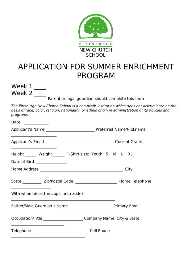 Summer-Program-Application.docx Doc Template | pdfFiller