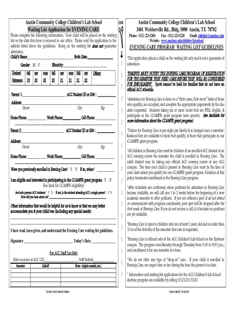 Fillable Online CCS Forms for Parents Fax Email Print - pdfFiller