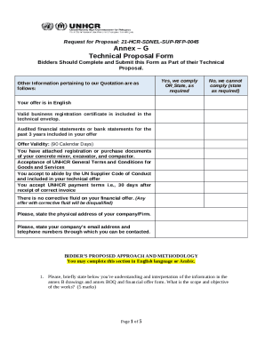 Annex - G Doc Template | pdfFiller