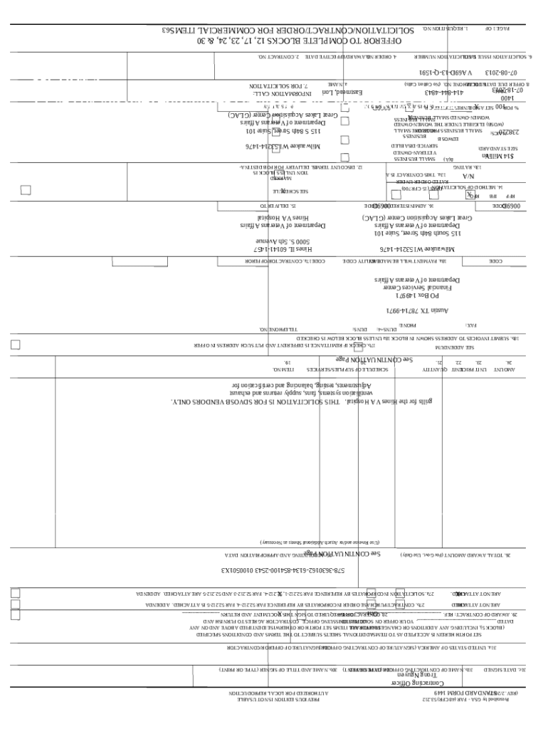 (SF 1449, Continuation of Block 18)3 Doc Template | pdfFiller