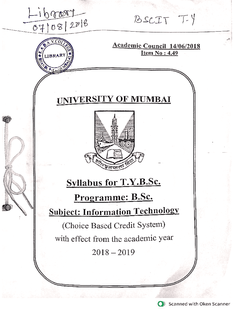 Fillable Online B.Sc.I.T-Syllabus-FY-SY-TY.pdf Fax Email Print - pdfFiller