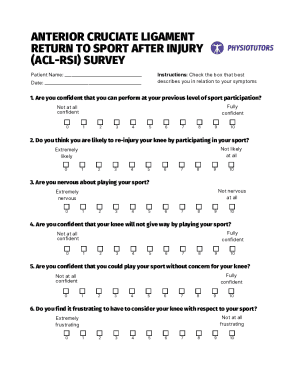 Fillable Online Anterior Cruciate Ligament-Return to Sport After Injury ...