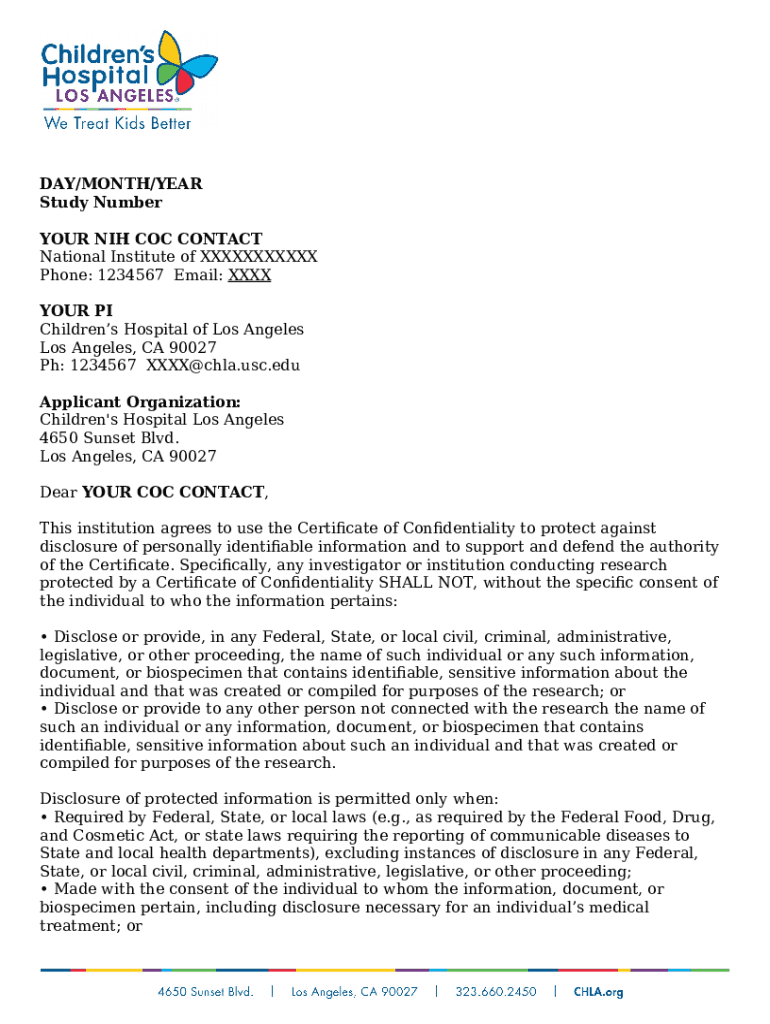 Certificates of Confidentiality (CoC) - NIH Grants & Funding Doc ...