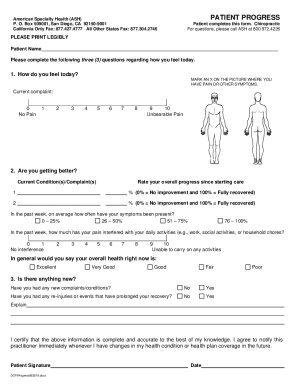 Fillable Online Patient Progress. Required Form Fax Email Print - pdfFiller