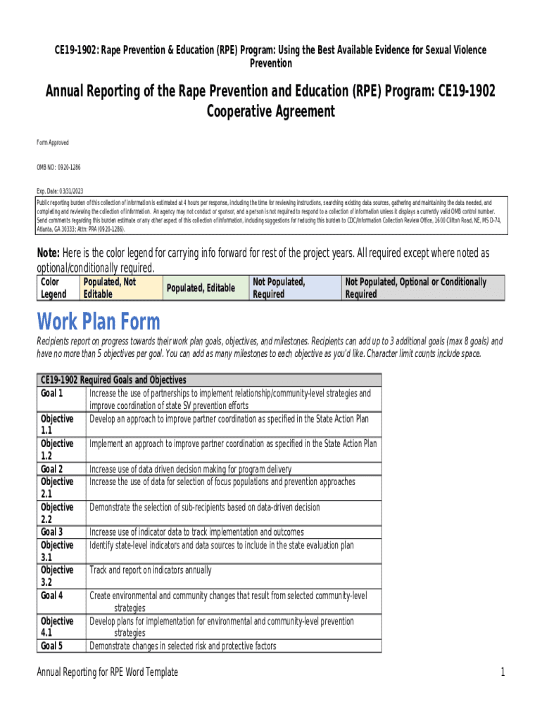Reporting of the Rape prevention and Education (RPE) ... Doc Template ...