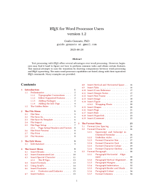 Fillable Online A LaTeX guide specifically designed for word processor ...