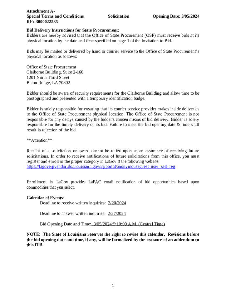 Bid Opening Date and Time:3/05/2024 10:00 A Doc Template | pdfFiller