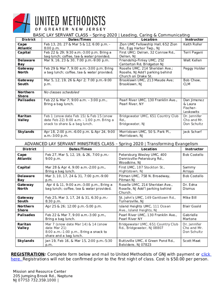 Lay Servant Ministries Basic Course Participant's Book Doc Template | pdfFiller