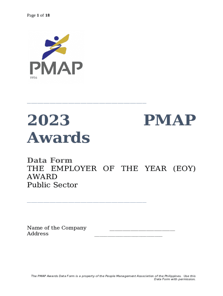A Guide to the PMAP Employer of the Year Award Criteria Doc Template ...