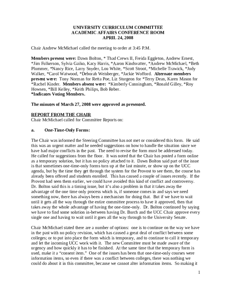 Members present were: Dawn Bolton, * Thad Crews II, Freida Eggleton ...