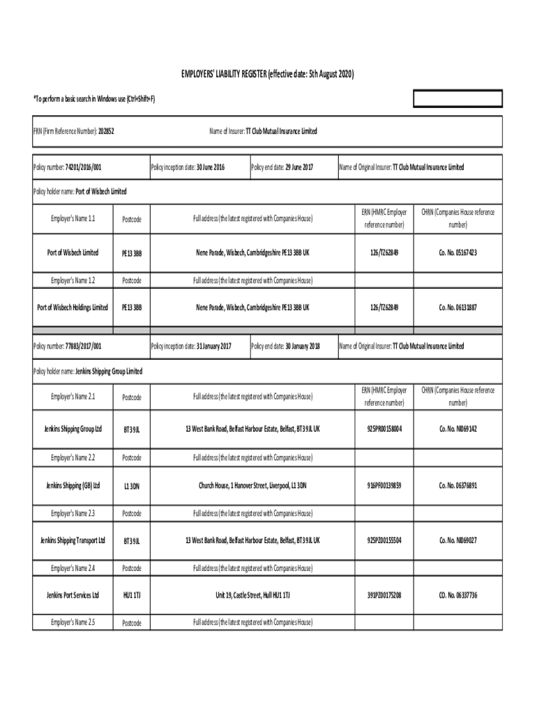 Fillable Online 2020 Directors' Report & Financial Statements Fax Email ...