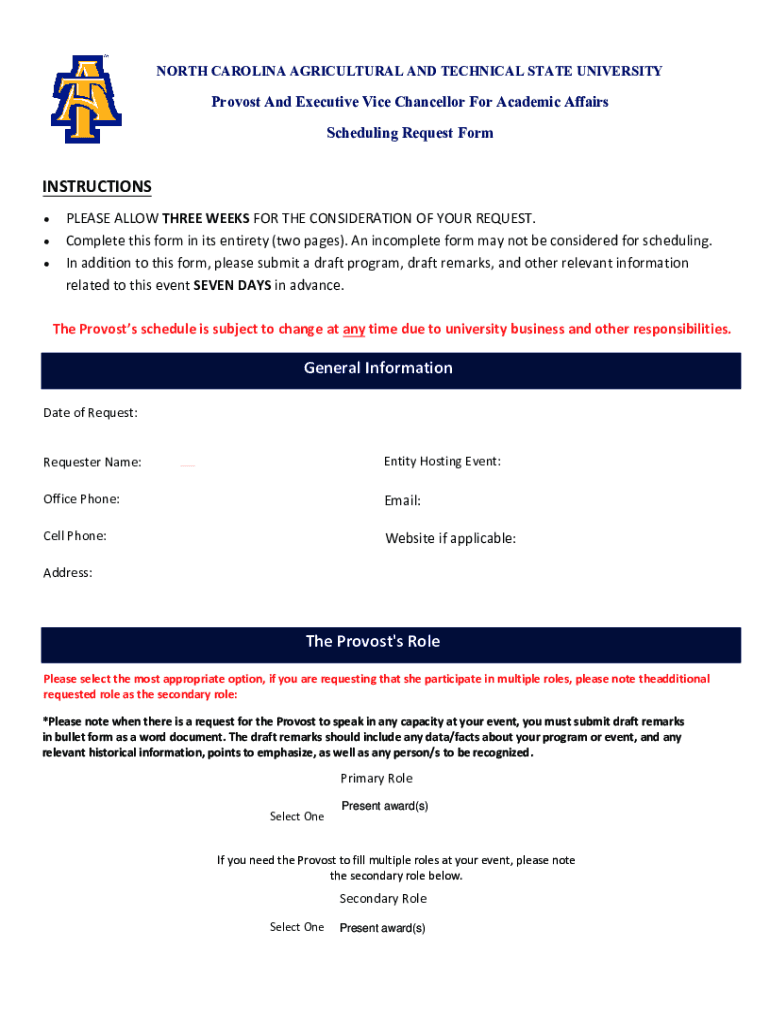 Fillable Online Office of the Provost Schedule Request Form(3)-LV Editswp.pdf Fax Email Print ...