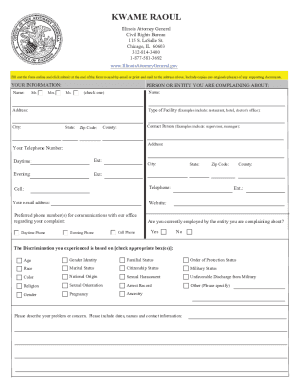 Fillable Online Civil Rights Complaint Form. Complaint Form Fax Email ...