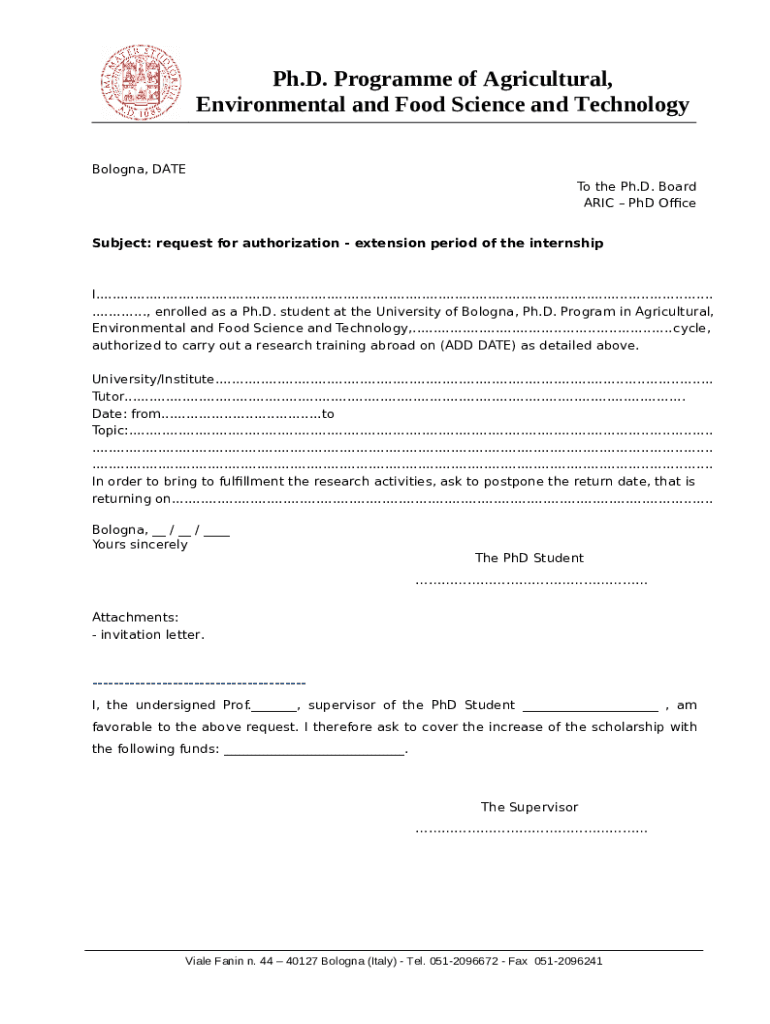 How to apply for a PhD programmeUniversity of Bologna Doc Template ...