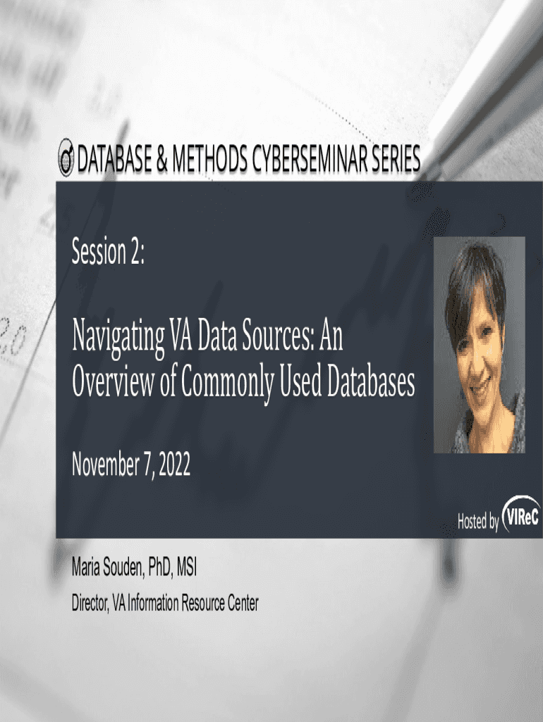 Fillable Online hsrd research va Navigating VA Data Sources: An ...