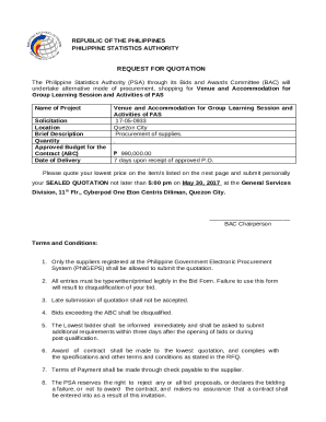 BAC Resolution.pdf - PSA Procurement Doc Template | pdfFiller