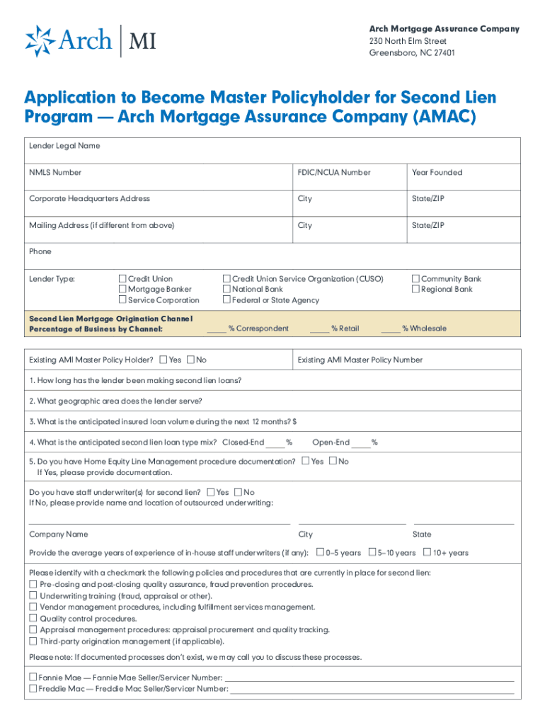 Fillable Online AMAC Second-Lien Claim for Loss Form Fax Email Print ...