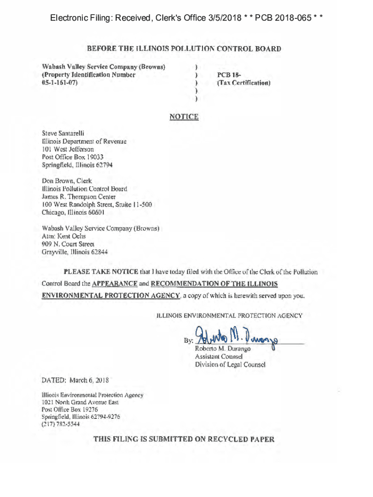 Fillable Online Electronic Filing: Received, Clerk's Office 3/5/2018 ...