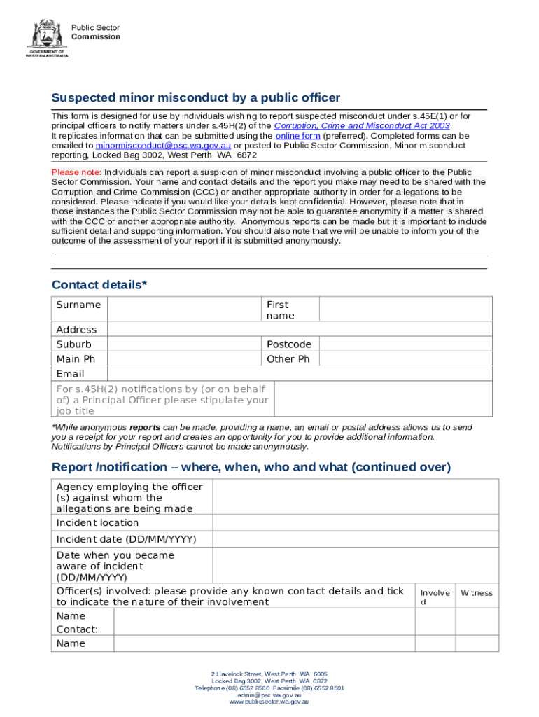 I think it's misconduct. What should I do? Doc Template | pdfFiller
