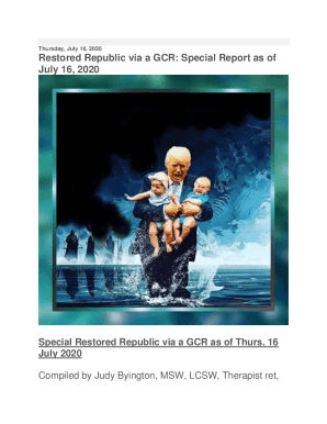 Fillable Online Restored Republic via a GCR: Special Report as of July ...