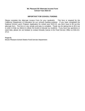 Food Services / Alternative Income Doc Template | pdfFiller