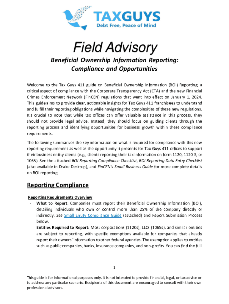 Fillable Online Reporting Beneficial Ownership Information Critical To ... Fax Email Print ...