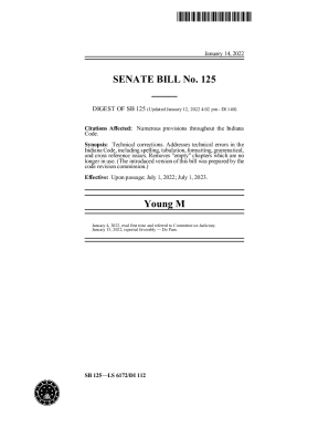 Fillable Online Senate Bill 125 - Vehicle Bill Fax Email Print - pdfFiller