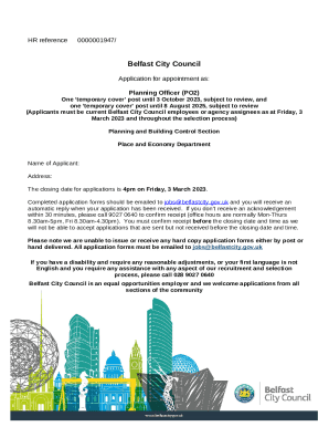 Belfast planning service Doc Template | pdfFiller