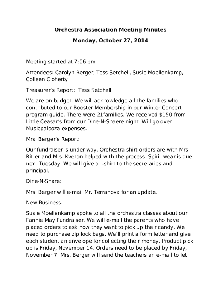 Attendees: Carolyn Berger, Tess Setchell, Susie Moellenkamp, Colleen ...