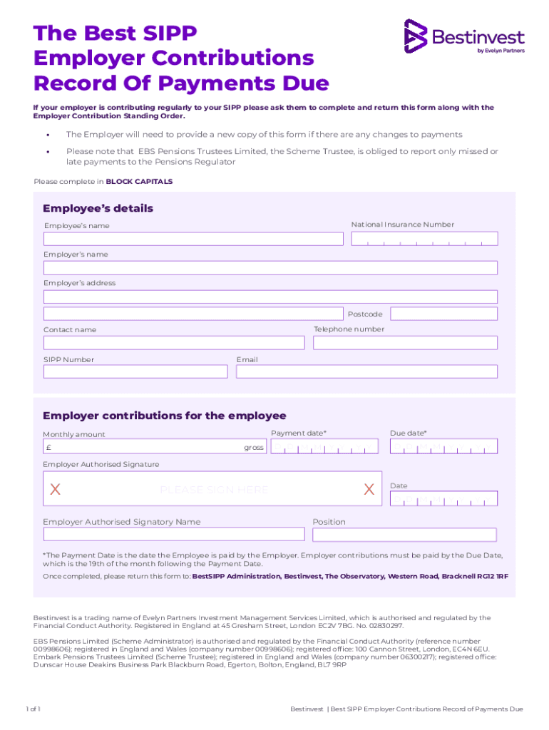 Fillable Online SIPP Additional Contribution Form Fax Email Print ...