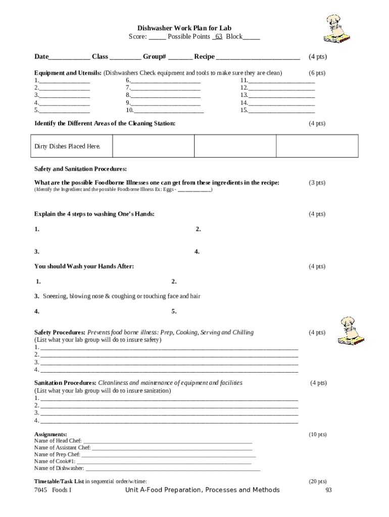 Lab Work Plan Doc Template | pdfFiller