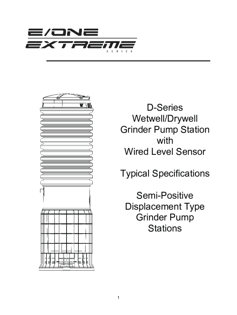 Fillable Online D-Series: Grinder Pump Stations with an Accessway Fax Email Print - pdfFiller