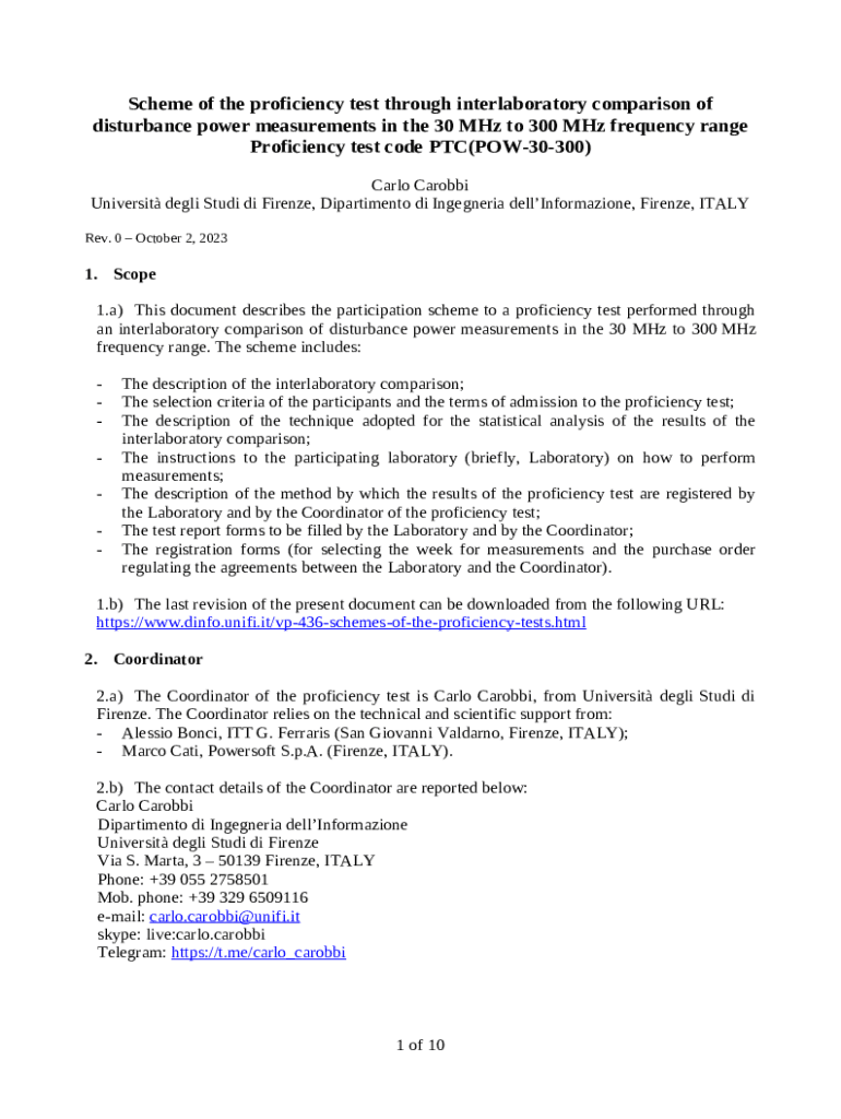 Proficiency Testing and Interlaboratory Comparisons - NAB Doc Template ...