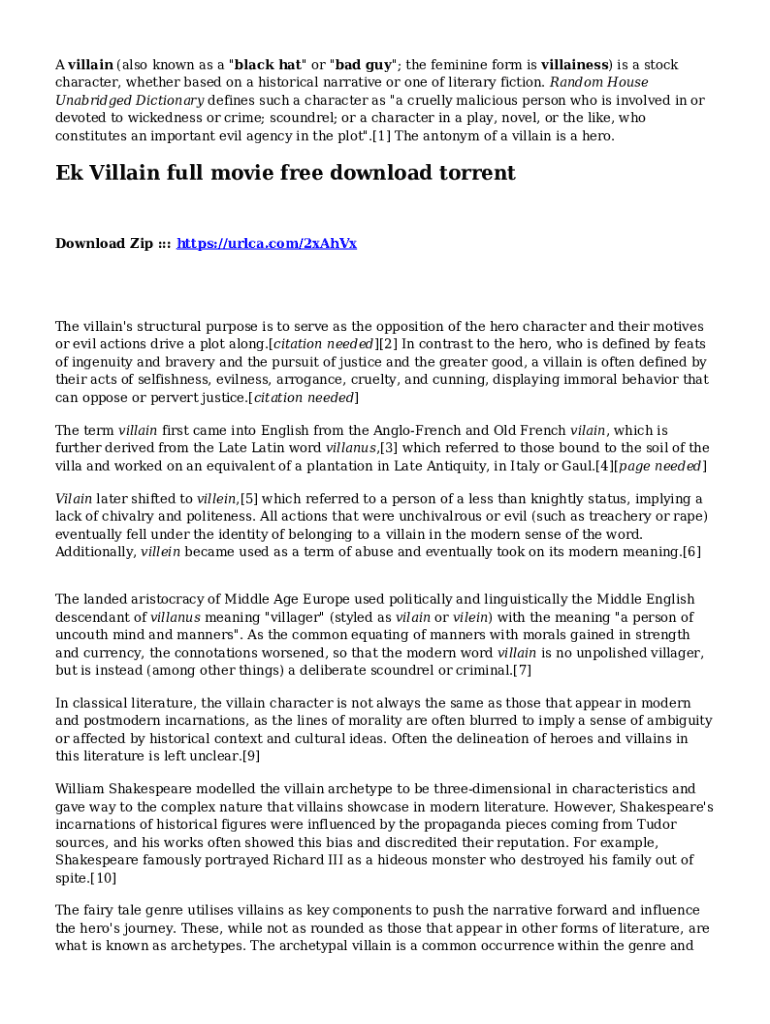 Fillable Online Original Villain Becomes Hero Template by MrArtman1999 ...