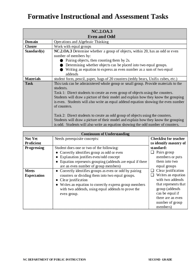 CCSS 2.OA.3 Worksheets Doc Template | pdfFiller