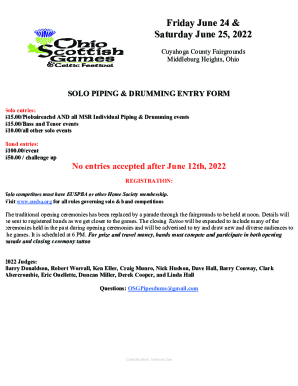 Fillable Online 2022 Entry form - OSG Fax Email Print - pdfFiller